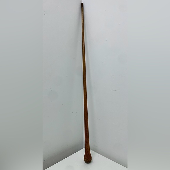 Art | Antque Primitive Turned Wood Bulb Handled Cane Walking Stick ...